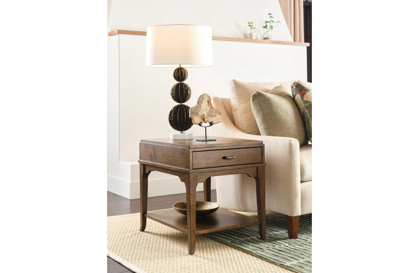 RECTANGULAR DRAWER END TABLE-AUBURN Room Image 1