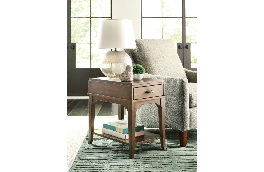 RECTANGULAR DRAWER CHAIRSIDE TABLE-AUBURN Room Image 1